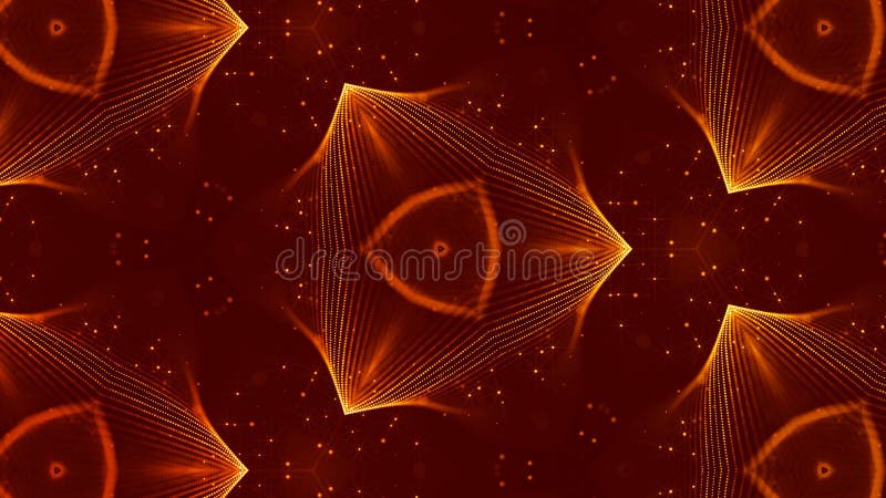 Gold Motion Design Background with Symmetrical Pattern. Abstract Sci-fi ...