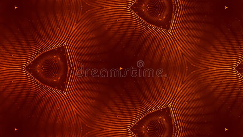 Gold Motion Design Background with Symmetrical Pattern. Abstract Sci-fi ...