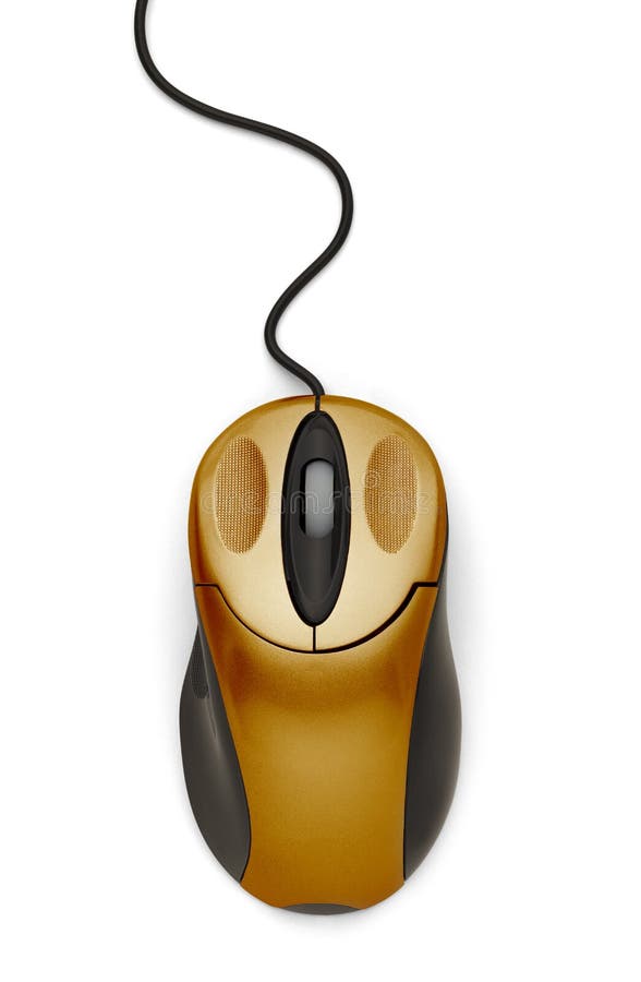 Gold computer mouse stock photo. Image of home, power - 2173278