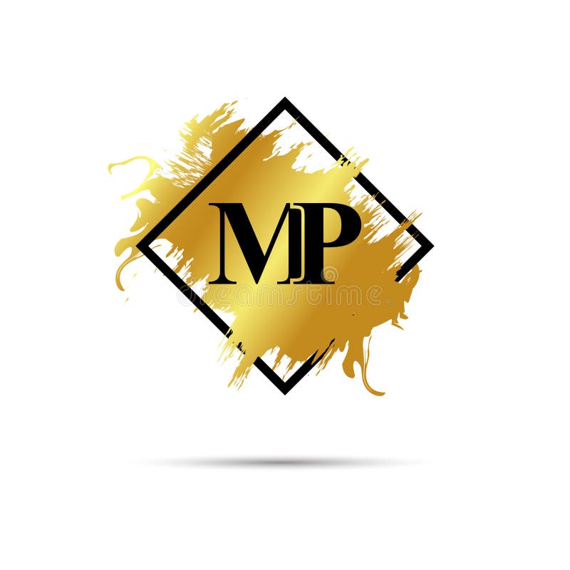 Gold MP Logo Symbol Vector Art Design Stock Illustration - Illustration ...