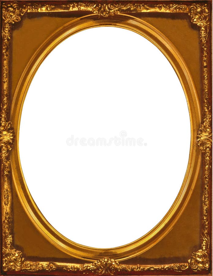 Gold Multilayered Frame Inner Oval within a Rectangular Frame Stock ...