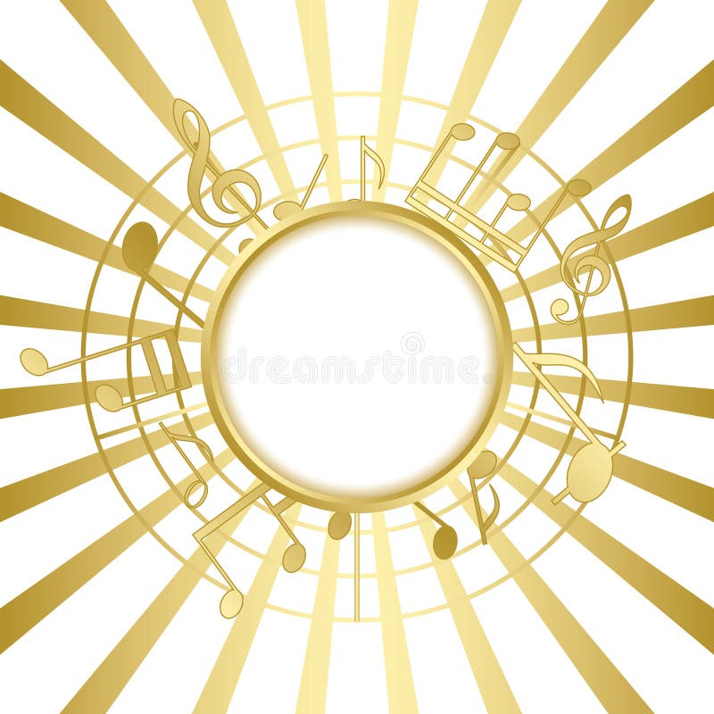 Gold Music Notes on Transparent Background Stock Vector - Illustration ...