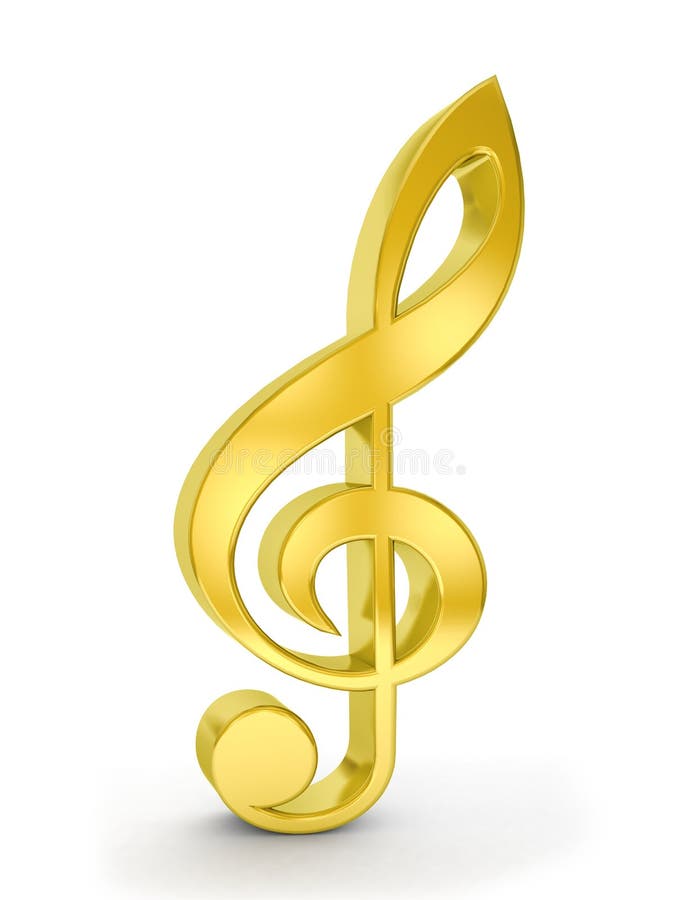 Gold music symbols stock vector. Illustration of golden - 17326568
