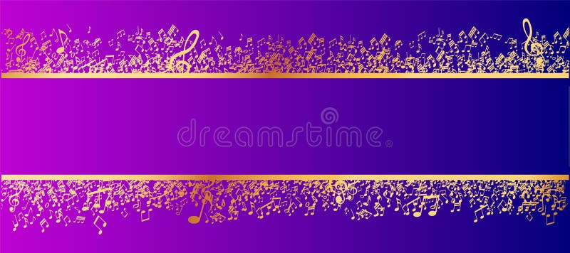 Gold Musical Notes Frame Isolated on White Background Stock Vector ...