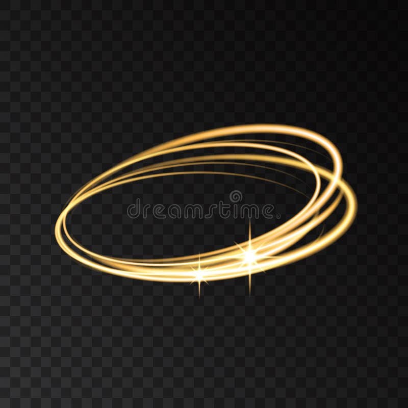 Gold Neon Circle Speed Motion Lights Effects. Stock Vector ...