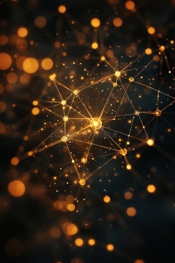 Gold Network Background, a Captivating Background Featuring a Network ...