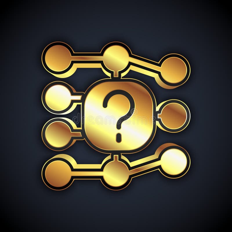 Gold Neural Network Icon Isolated on Black Background. Artificial ... Gold Neural Network Icon Isolated on Black Background. Artificial ...