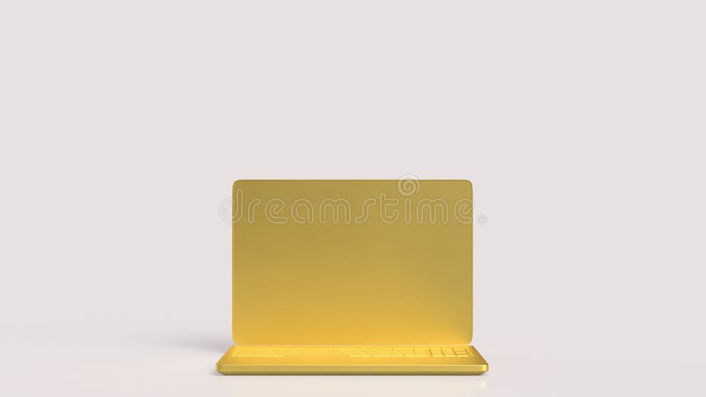 The Gold Notebook for Technology or Business Concept 3d Rendering Stock ...