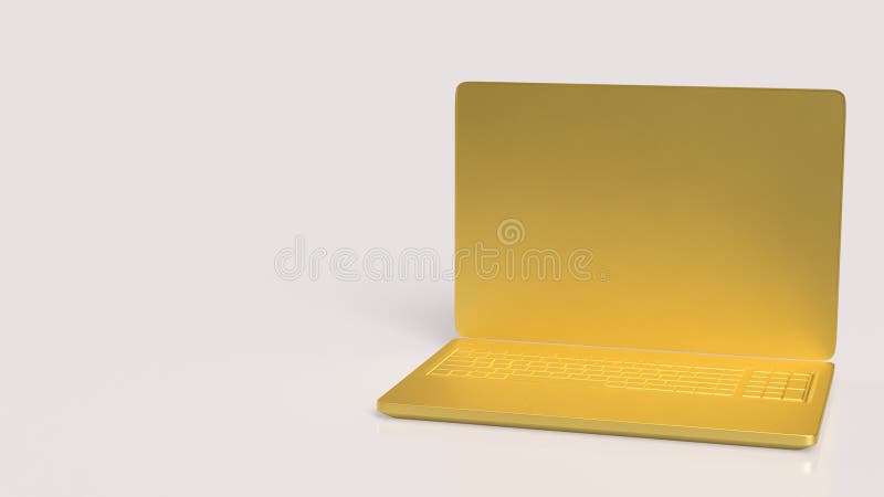 The Gold Notebook for Technology or Business Concept 3d Rendering Stock ...