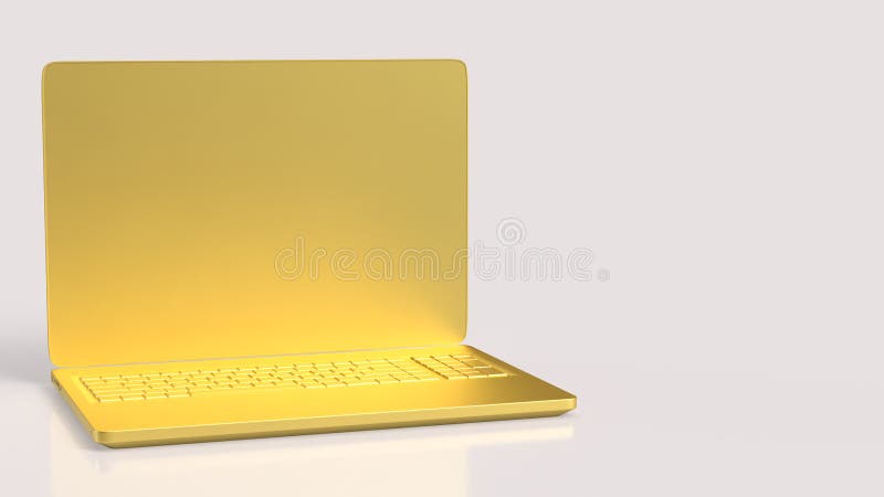 The Gold Notebook for Technology or Business Concept 3d Rendering Stock ...