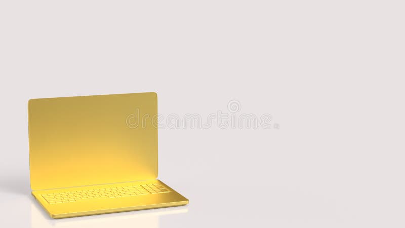 The Gold Notebook for Technology or Business Concept 3d Rendering Stock ...
