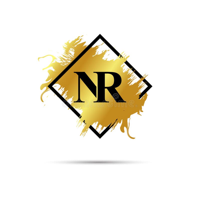 Gold NR Logo Symbol Vector Art Design Stock Illustration - Illustration ...