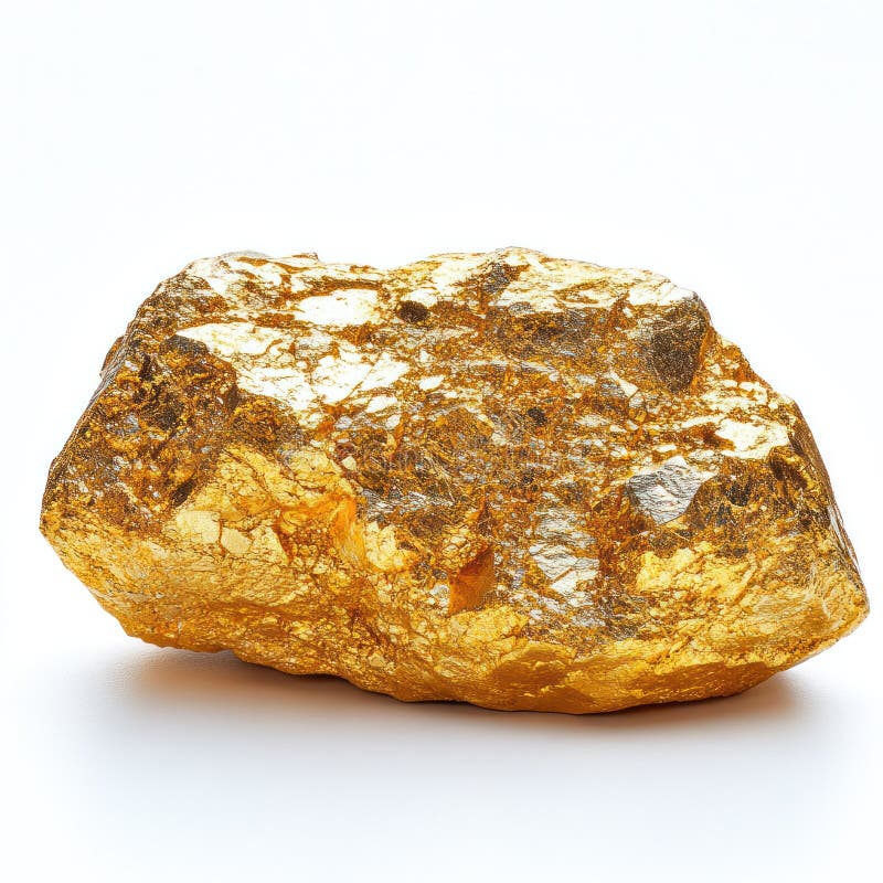 A Gold Nugget Sitting on Top of a Pile Black Stones. Ai Generative ...
