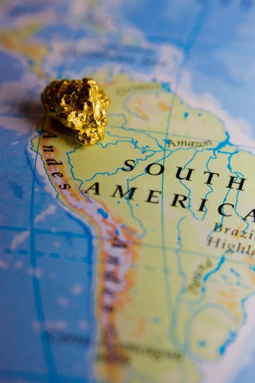 Gold Nugget and Map of Peru Stock Photo - Image of economy, financial ...