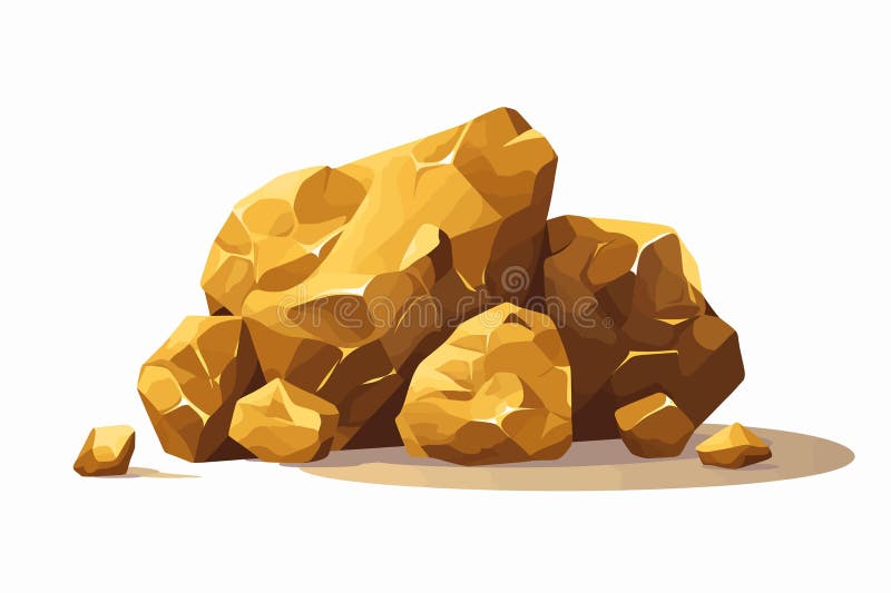 Gold Nugget Vector Flat Minimalistic Isolated Vector Style Illustration ...