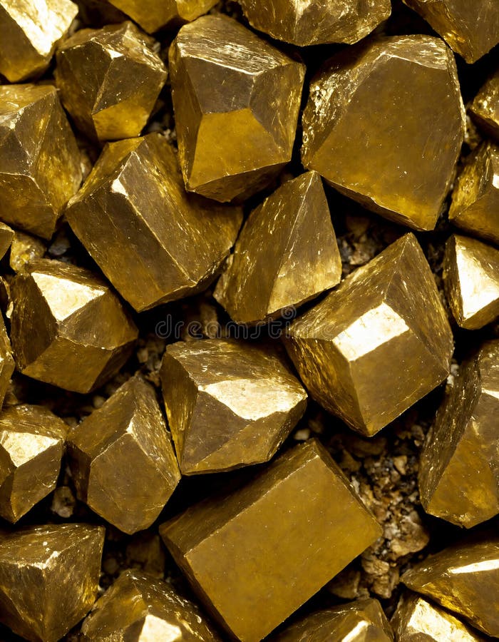 Multiple Gold Chunks Against a Background. Stock Illustration ...