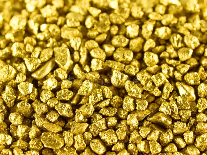 Natural Placer Gold Nuggets Stock Image - Image of mining, yellow: 9209975