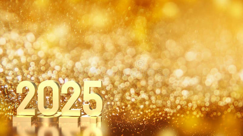 The Gold Number 2025 for Business Concept 3d Rendering Stock ...
