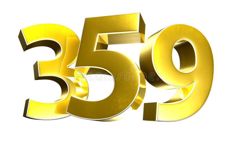 Number 49 Gold color 3d. stock illustration. Illustration of cost ...