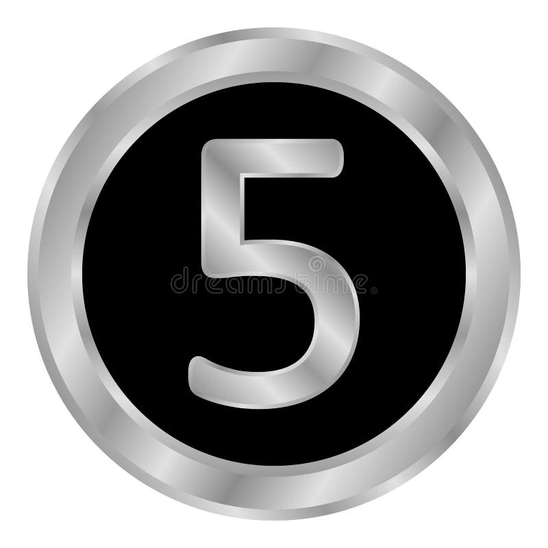 Numeral Button Five Stock Illustrations – 391 Numeral Button Five Stock ...