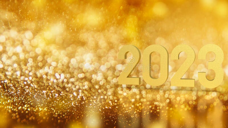 The 2023 Gold Number for New Year or Celebration Concept 3d Rendering ...