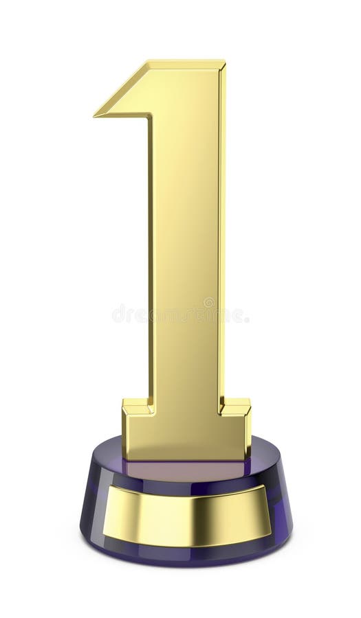 Gold number one trophy stock image. Illustration of champion - 332855387