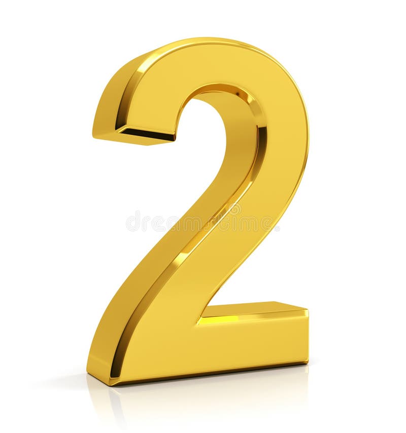 Gold number two stock illustration. Illustration of gold - 92180992