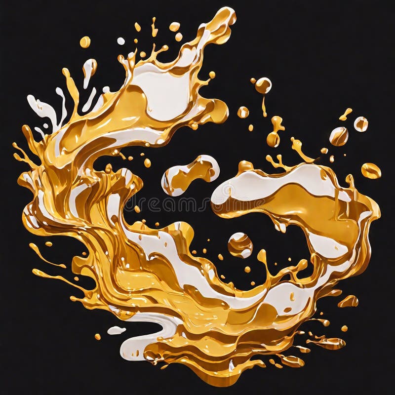 Gold Oil Splash, Gold Splatter Background, Texture, Illustration Stock ...
