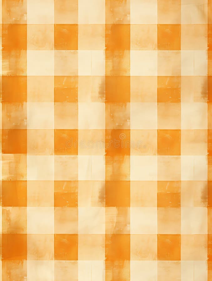 Gold and Orange and White Gingham Pattern Antique Junk Journal Page ...