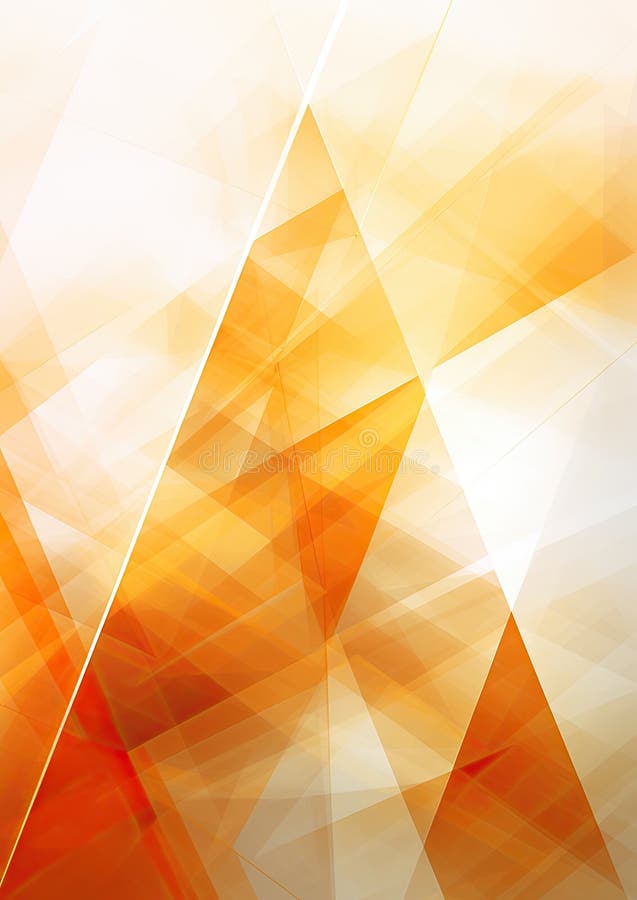 Gold Orange White Triangle Abstract Geometric Presentation. Stock ...