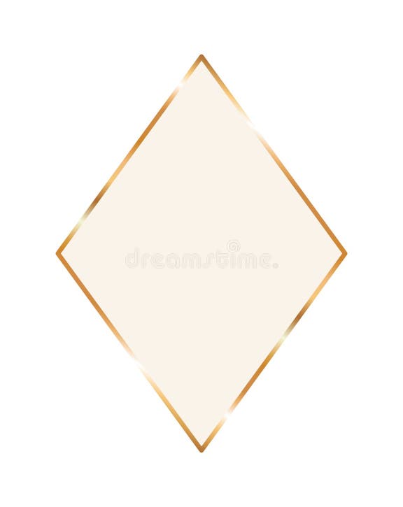 Gold Ornament Frame in Diamond Shaped Vector Design Stock Vector ...