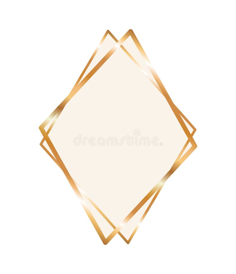 Diamond Shaped Gold Frame Stock Illustrations – 262 Diamond Shaped Gold ...