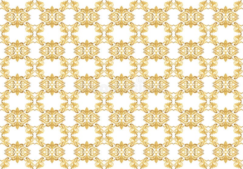 Gold Ornament Pattern in Classic Damask Style Stock Vector ...