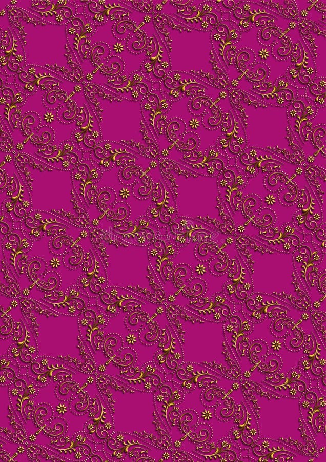 Gold Ornament and Gold Stripes with Ribbon Stock Illustration ...