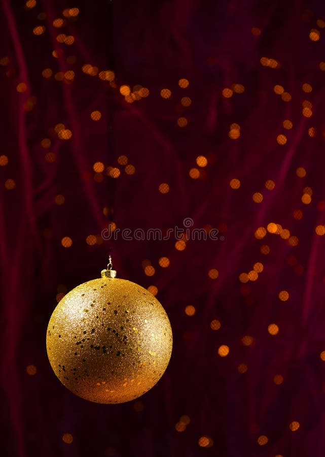 Gold Ornament with a Red Sheer, Shining Lights Stock Image - Image of ...