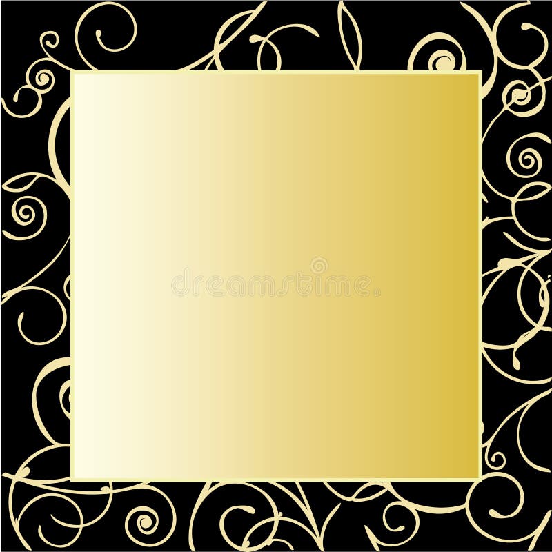 Gold Ornate Frame stock vector. Illustration of element - 26252332