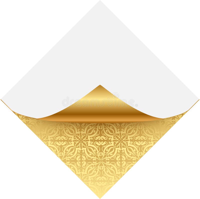 Gold ornate note paper stock vector. Illustration of cover - 26250341