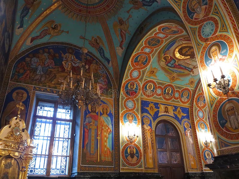 Gold Ornated Interior of Orthodox Church Stock Photo - Image of golden ...