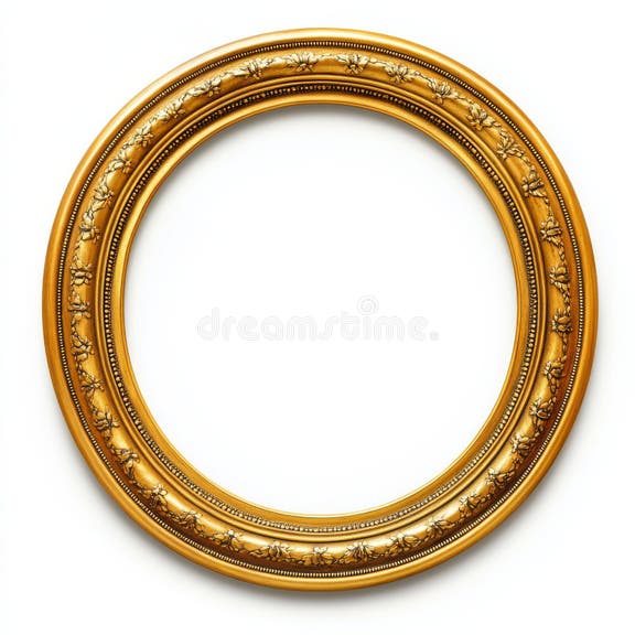 A Gold Oval Frame, Empty, with a Transparent Background Stock Photo ...
