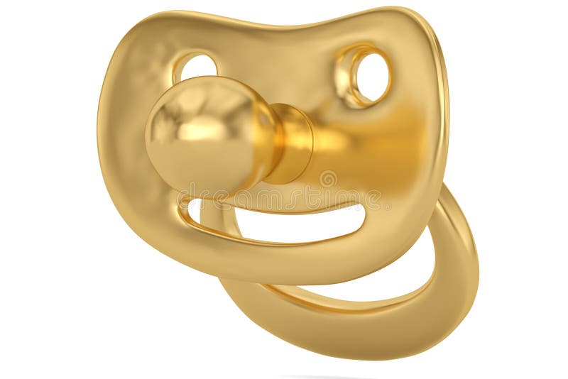 Gold Pacifier Clipart