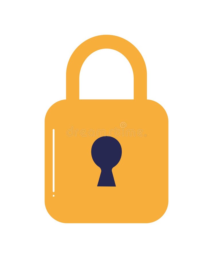 Gold padlock design stock vector. Illustration of safety - 222161180