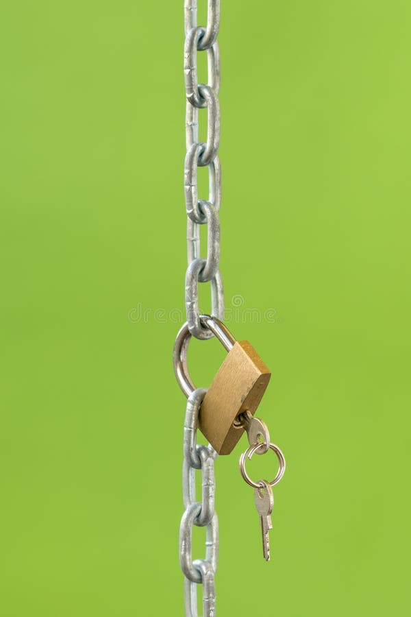 Old padlock and chain stock image. Image of isolated - 33945277