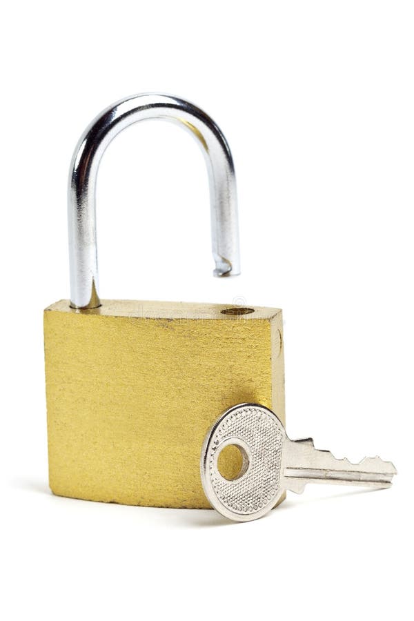 Gold Padlock with keys stock photo. Image of concepts - 40088956