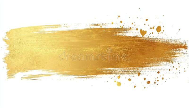 Gold Paint Brush Stroke, Metallic Texture with Visible Brush Marks ...