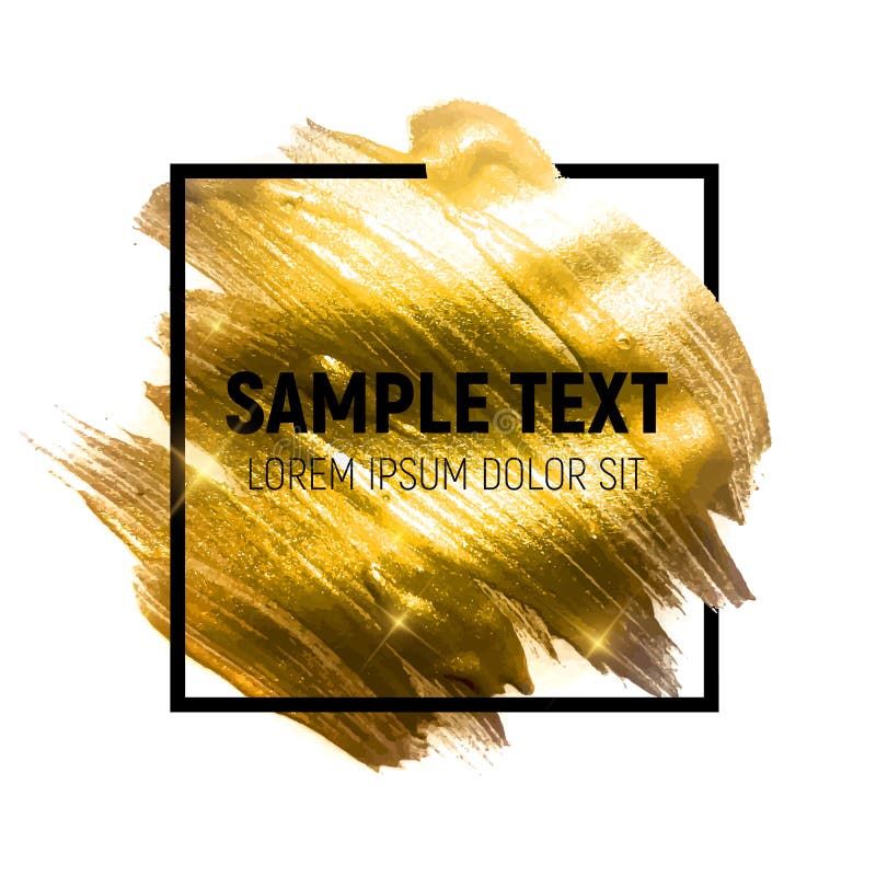 Gold Paint Glittering Textured Art Illustration. Vector Illustration ...