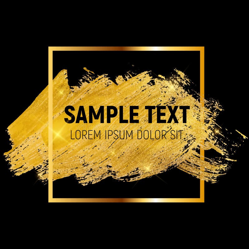 Gold Paint Glittering Textured Art Illustration. Vector Stock Vector ...