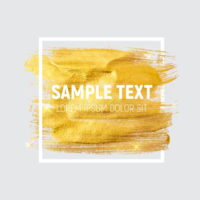 Gold Paint Glittering Textured Art Illustration. Vector Stock Vector ...