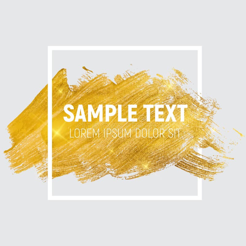 Gold Paint Glittering Textured Art Illustration. Vector Illustra Stock ...