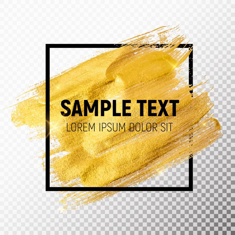 Gold Paint Glittering Textured Art Illustration. Vector Illustra Stock ...