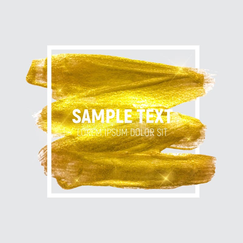 Gold Paint Glittering Textured Art Illustration. Vector Illustra Stock ...